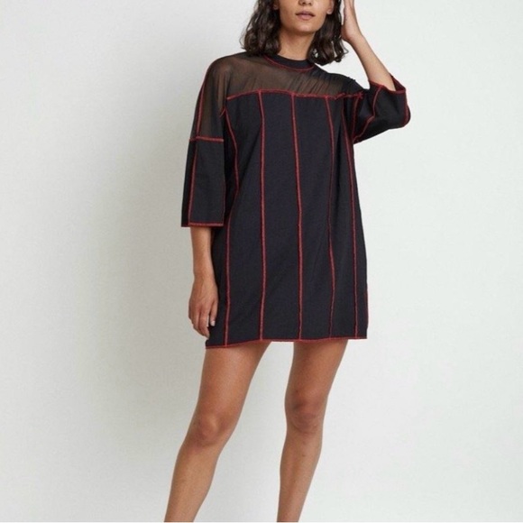 The Ragged Priest | Dresses | The Ragged Priest Black Tshirt Dress Red ...